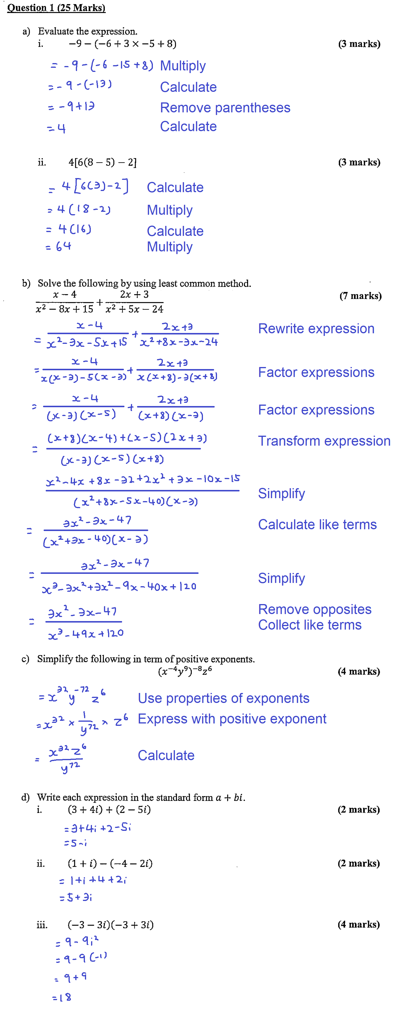Exam questions - Topic 1
